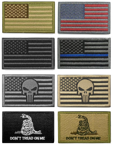 8 Pieces American Flag Tactical Morale Military Patch Set – ARCS